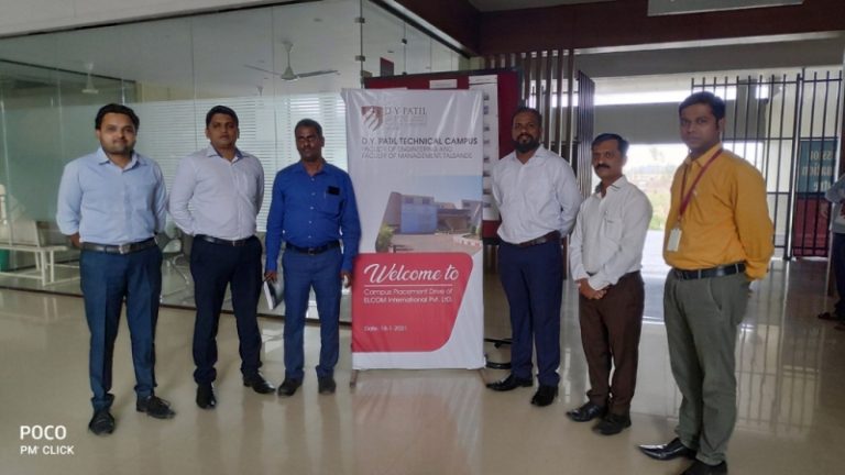 D Y Patil | Campus Placement Drive of Elcom International, Kagal, Dist ...